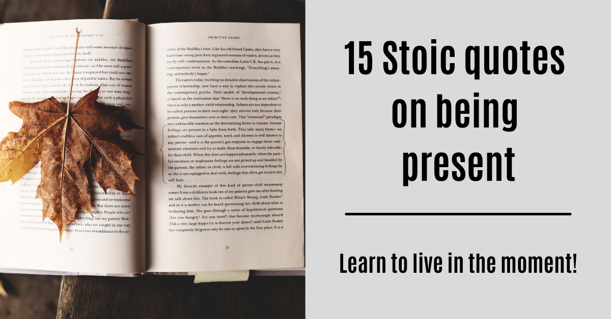 15 Stoic quotes on being present